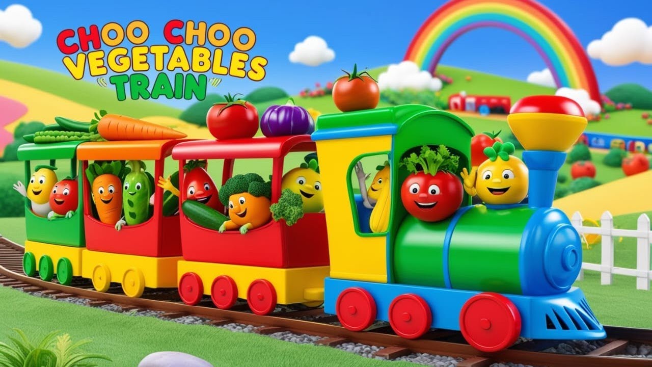 "🚂 Choo Choo Vegetable Train Song! Friendship, Fun & Nursery Rhymes for ...