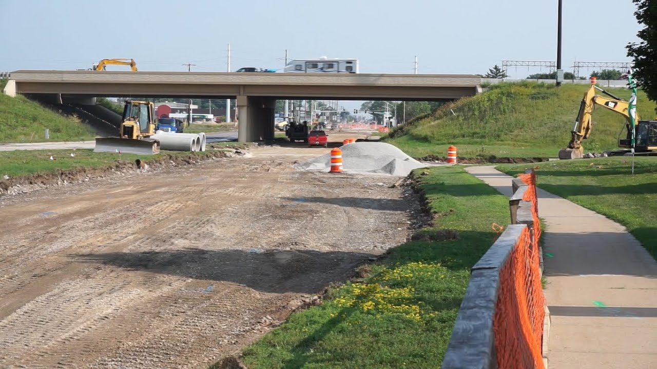 Oneida St/441(Part 1) Diverging Diamond Interchange Construction (2018 ...