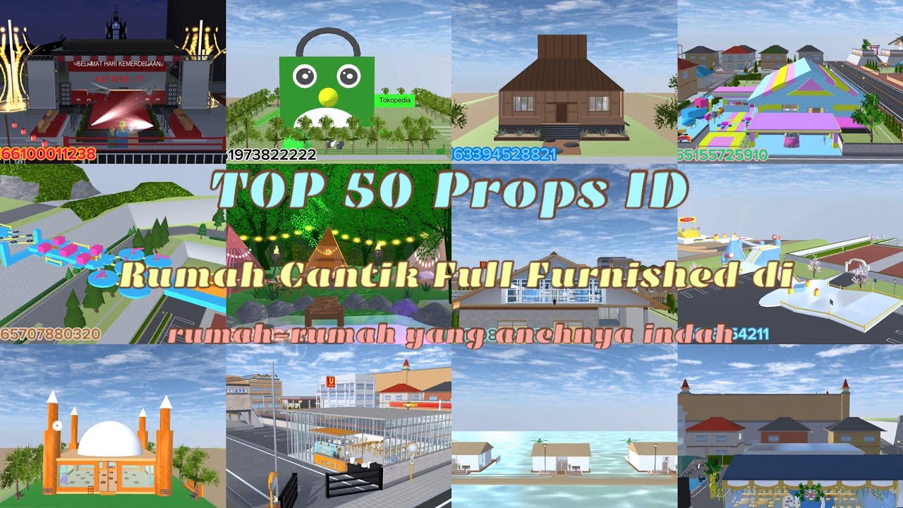 TOP 50 Props ID Koleksi Rumah Cantik dan Lucu Sakura School Simulator ...