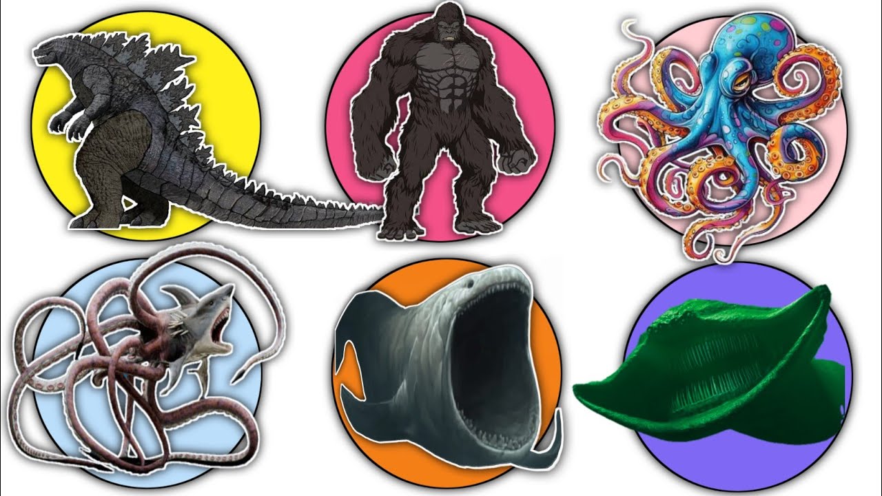 Godzilla, King Kong, Kraken, Sharktopus, Bloop, El Gran Maja | Spin The ...