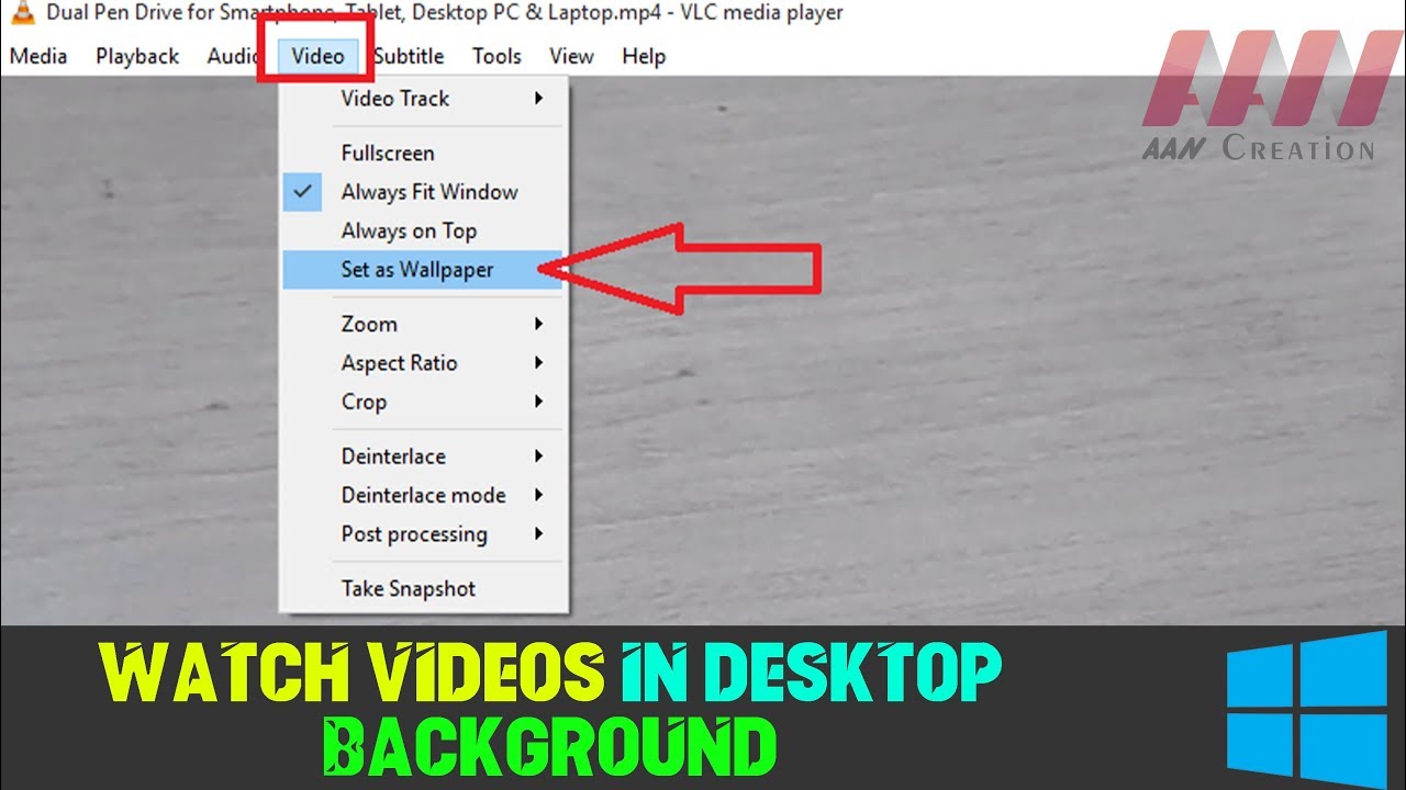 Watch Videos in Desktop Background (Set as Desktop Wallpaper) Remove ...