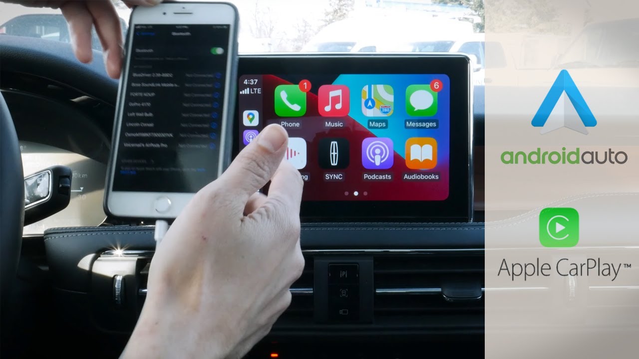 Connecting a phone and setting up Android Auto and Apple CarPlay in the ...