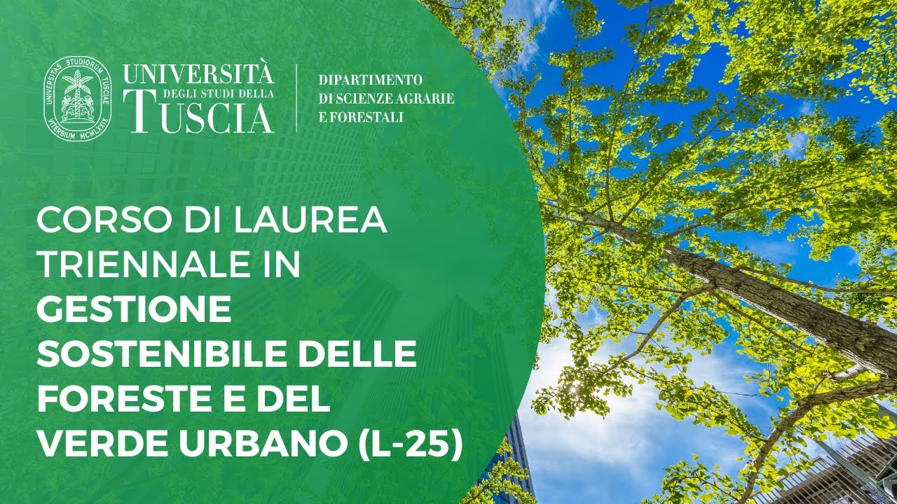 🌲🌆 PRESENTAZIONE CORSO DI LAUREA TRIENNALE IN GESTIONE SOSTENIBILE ...