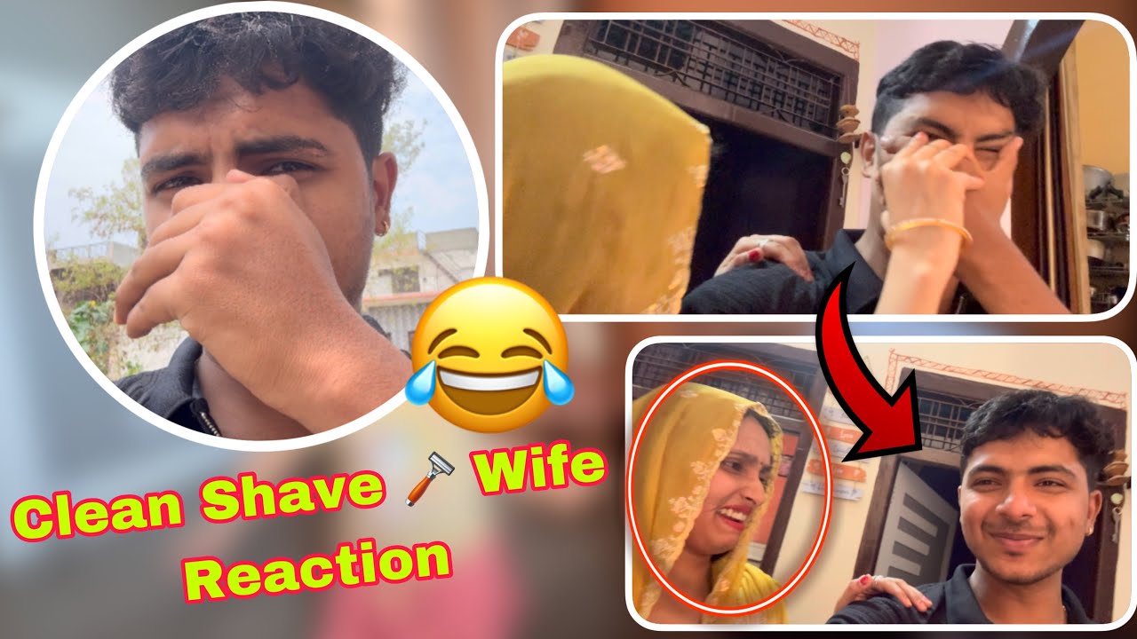 Clean Shave 🪒 Reaction Meri wife ka || Epic React || @ankushthevlogs229 - YouTube