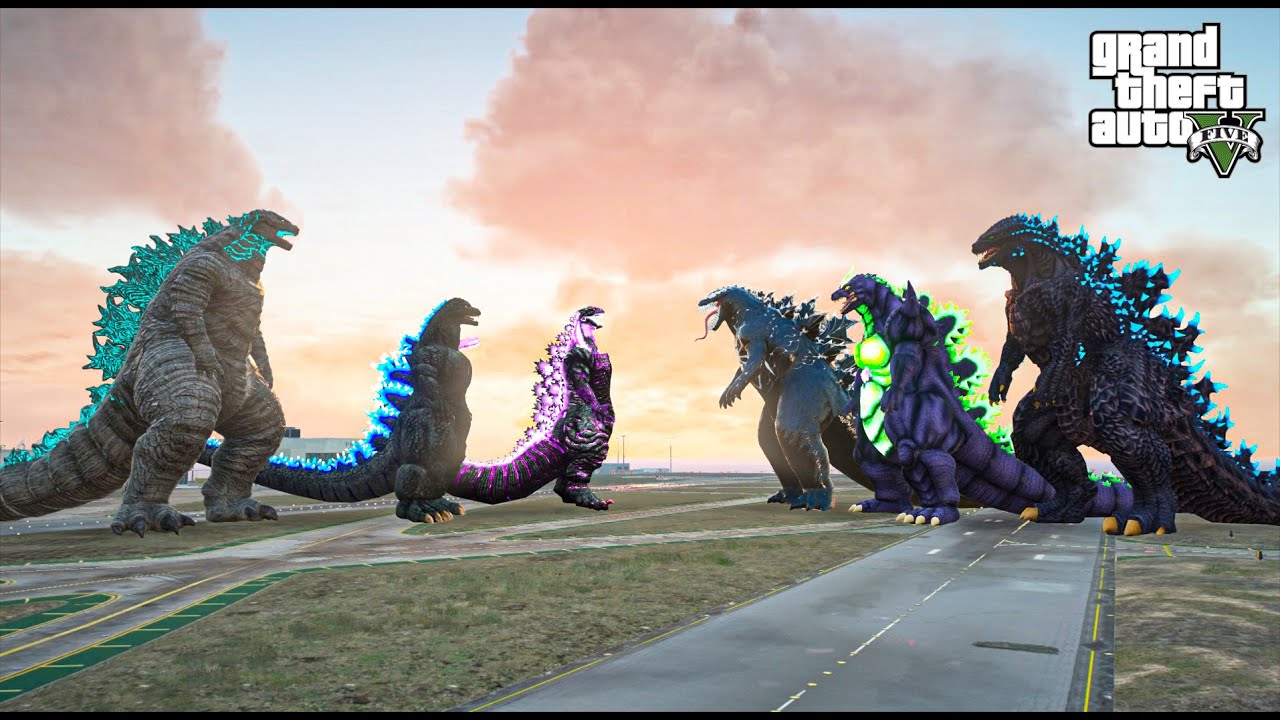 Legendary Godzilla Team vs Godzilla BB Team - GTA 5 Mods - YouTube