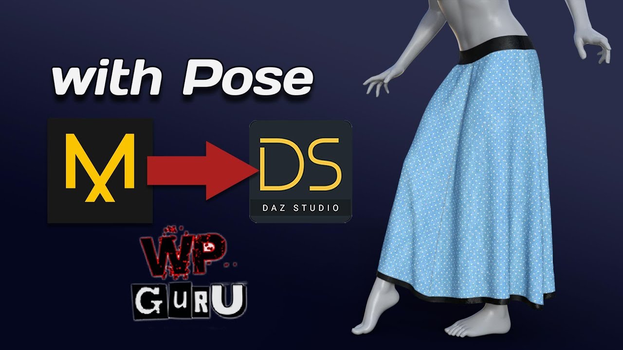 From Marvelous Designer to DAZ Studio: Applying Poses - YouTube