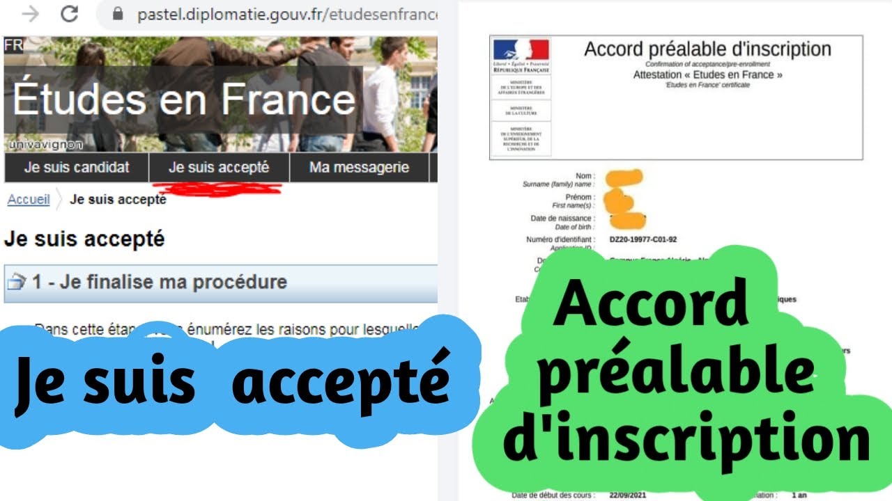 Etape "je suis accepté" de A à Z - YouTube