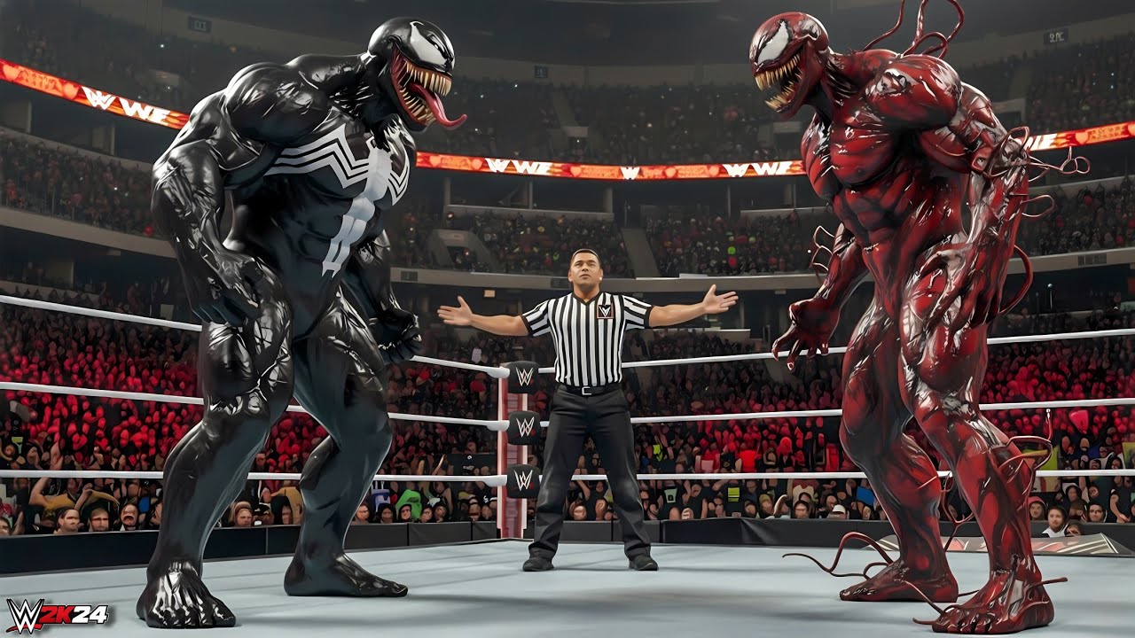 WWE 2K24 - VENOM VS CARNAGE | PS5 Gameplay - YouTube