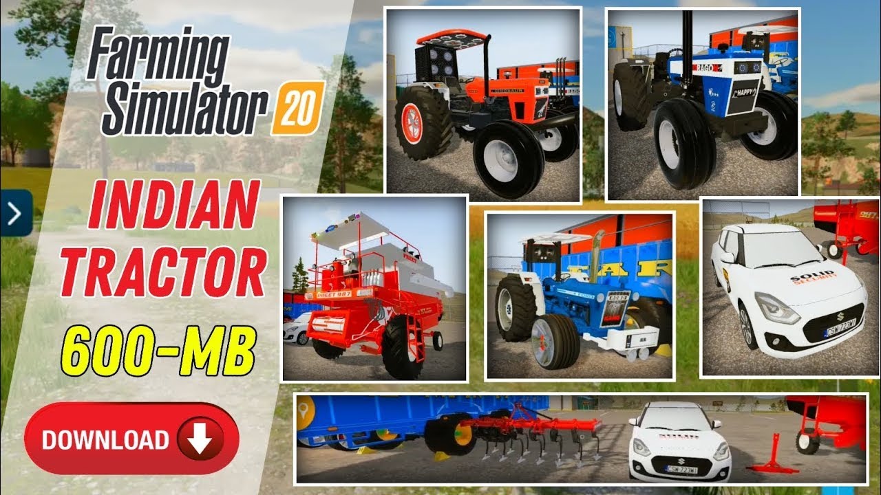 Fs20 Indian tractor mod apk download only 600mb - YouTube