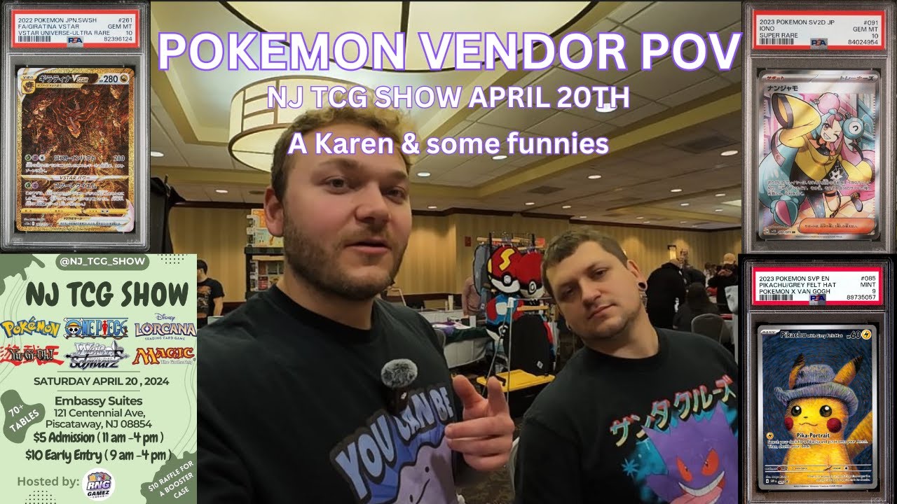 Pokemon Vendor POV | NJ TCG Show | April 20th | A Karen & Some Funnies ...