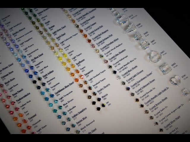 Swarovski Crystals Color Chart Crystal Color Charts