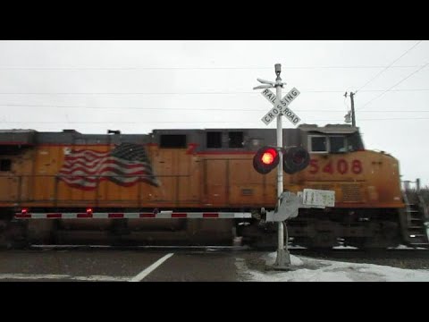 UP 5408 North MNPAL Filmed In Waterford Township MN (3-16-2023) - YouTube