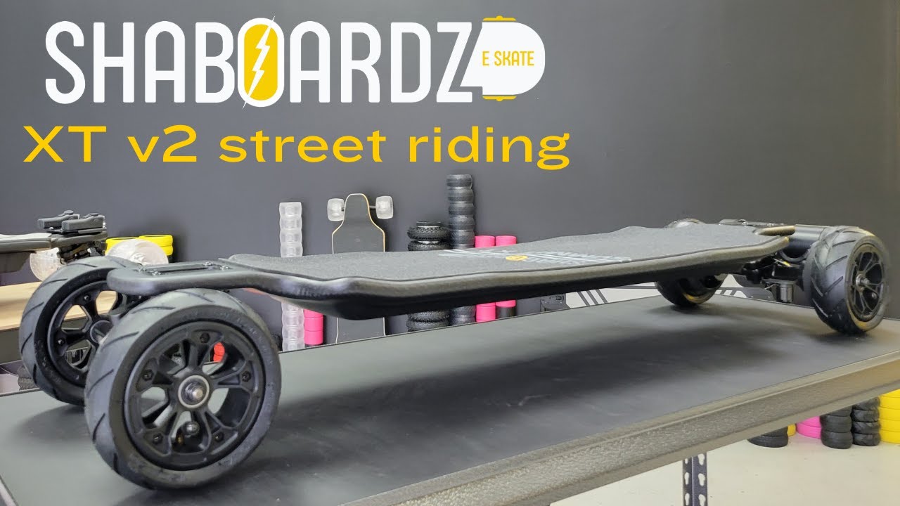 High-speed carving on our XT v2 electric skateboard - YouTube