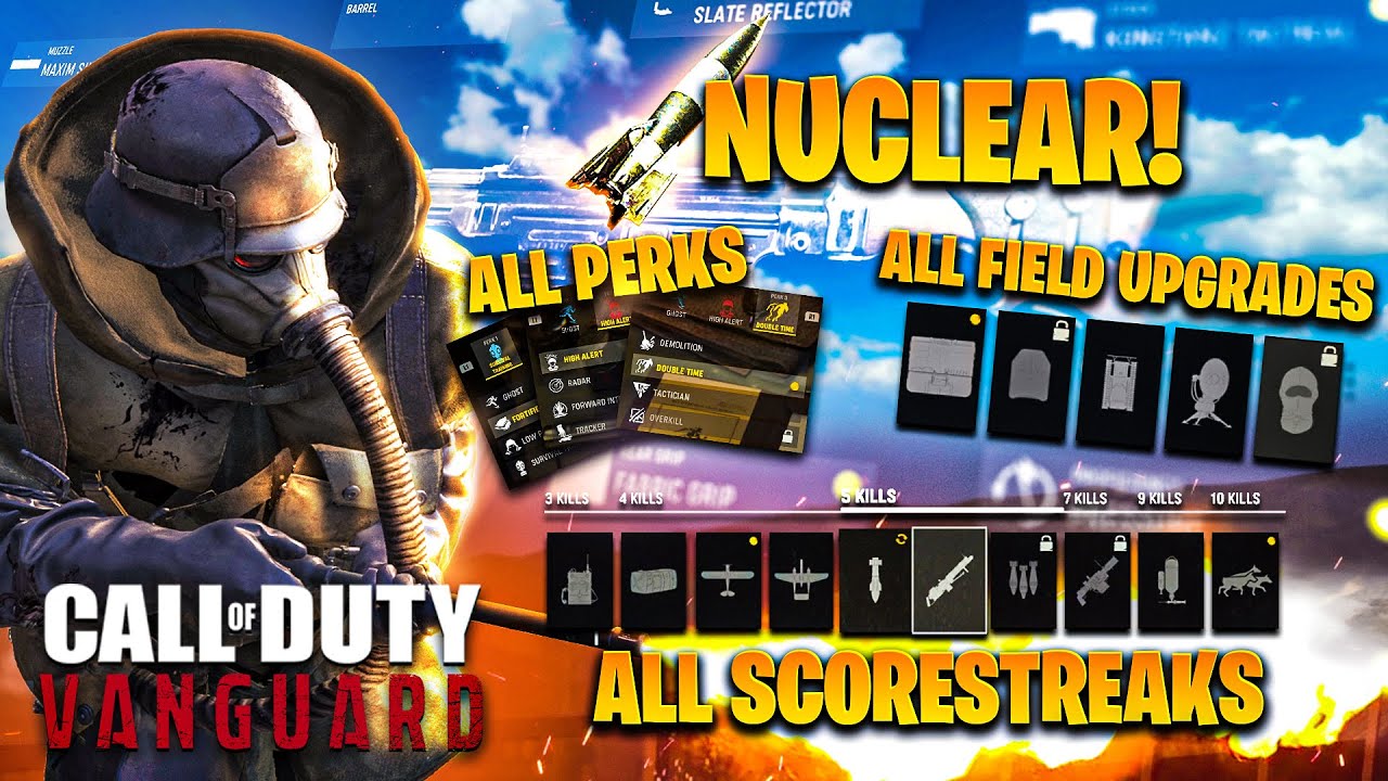 ALL SCORESTREAKS, FIELD UPGRADES, & PERKS IN VANGUARD | VANGUARD ...