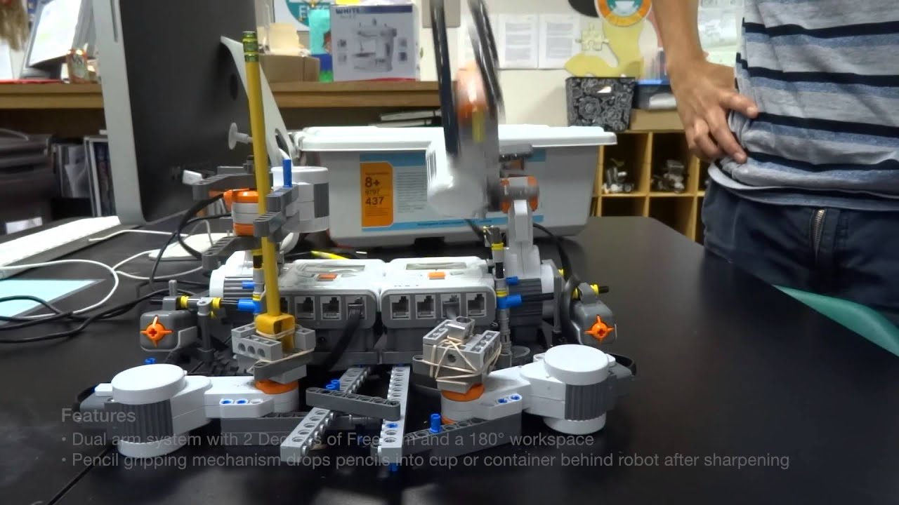 Dual LEGO NXT MINDSTORM Automated Pencil Sharpener - YouTube
