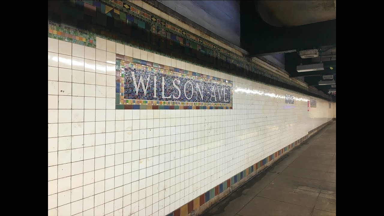 MTA: R143/R160A (L) Trains At Wilson Avenue Station (Lower Platform ...