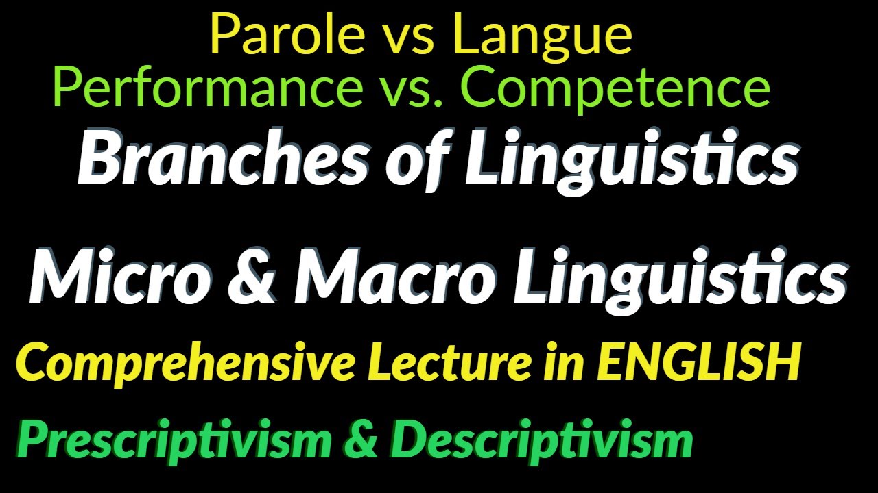 Linguistics Core Areas | Branches | Macro and Microlinguistics ...
