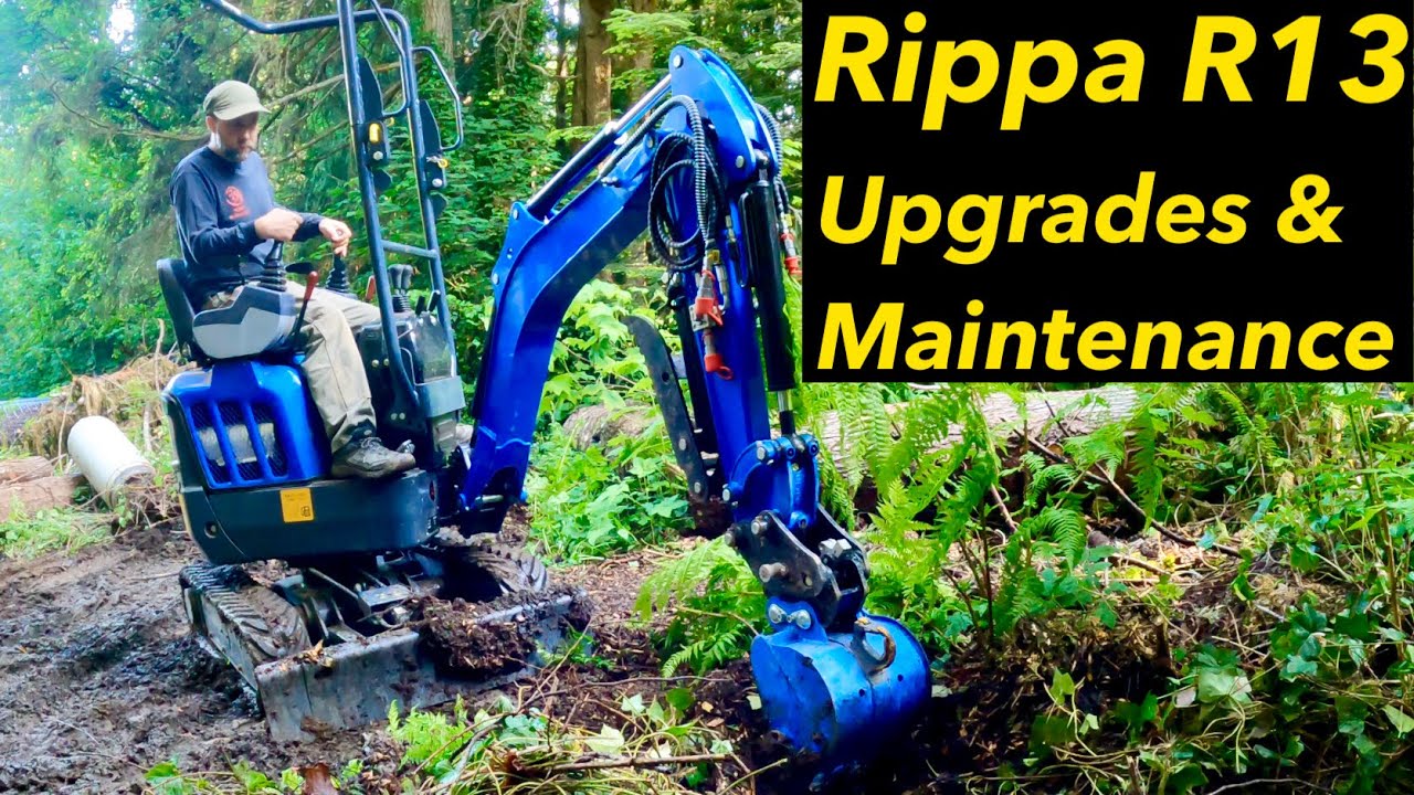 Rippa R13 mini Excavator review upgrades & maintenance - YouTube
