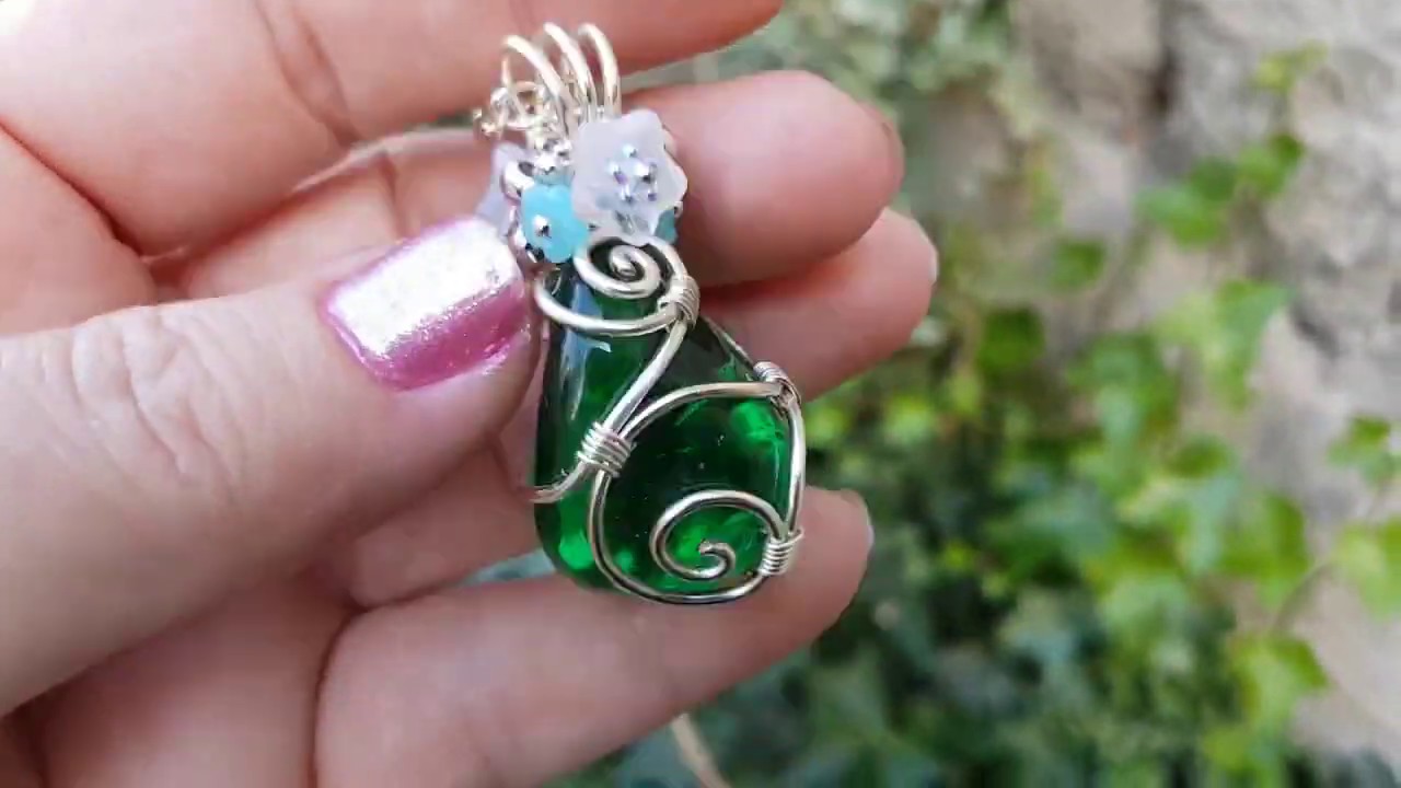 SP Wire Wrapped Green Glass Pendulum by DeeArtist, 2020 - YouTube