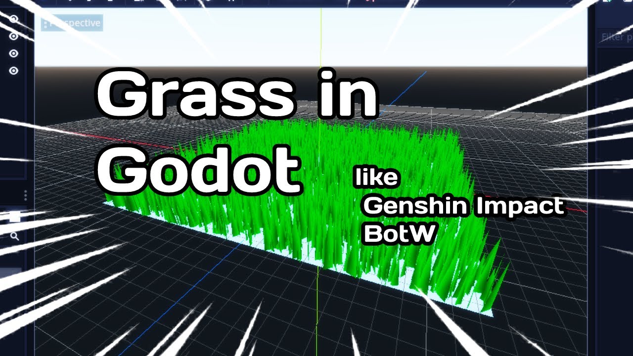 Simple Grass in Godot [in 1 Minute] | #chibituts - YouTube