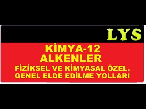 Alkenler --Organik Kimya-Lys Hazırlık