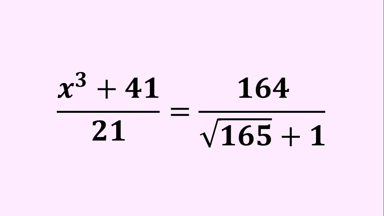 A Nice Cubic Equation | Can You Solve This? - YouTube