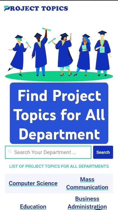 Final Year Project Topics and Materials - YouTube