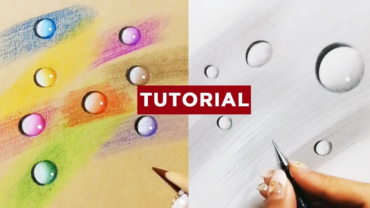 How to draw realistic water drops | fundara tiktok - YouTube