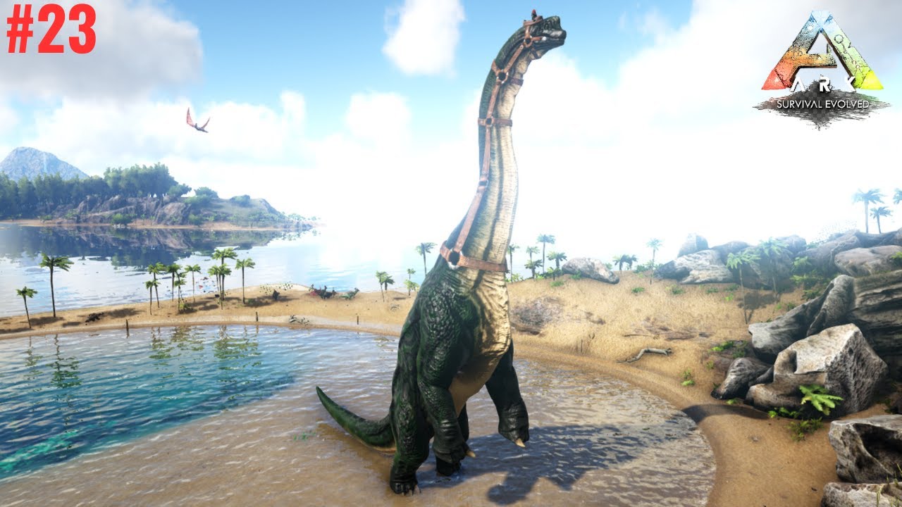 Finally I tamed this Giant - The Brachiosaurus || Ark Survival Evolved ...