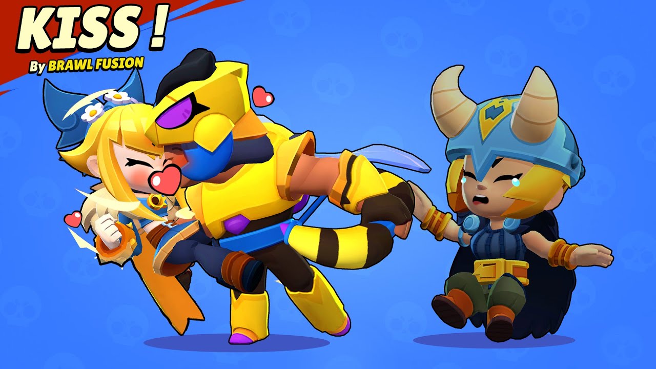 Sweet Kiss 😘 Melodie and Bo , Thor Bibi - Brawl Stars Funny Skin - YouTube