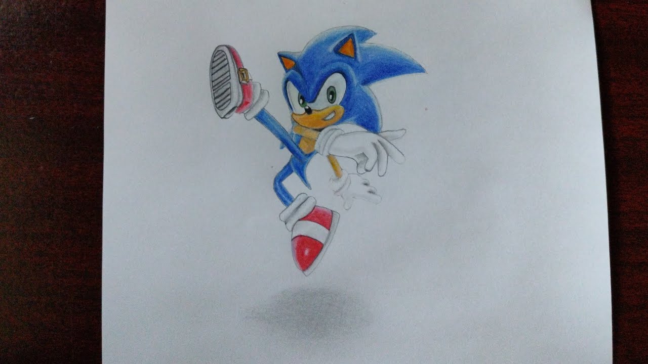 Sonic The Hedgehog Drawing||Easy Sonic draw - YouTube