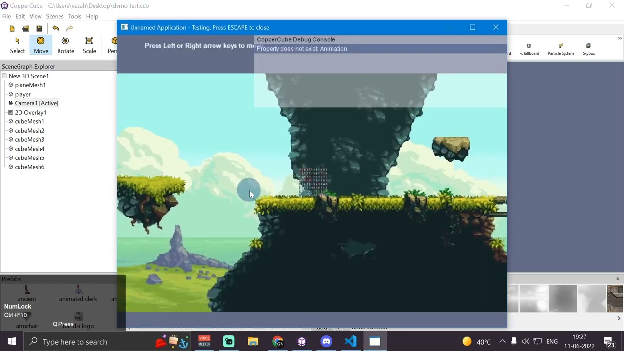 2D Platformer and RTS camera controller for CopperCube - YouTube