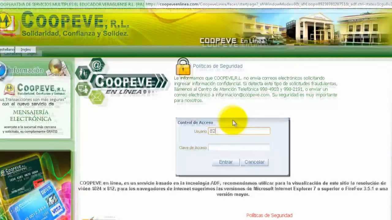 Coopeve en Linea_ Transferencia a Cuentas a Terceros - YouTube