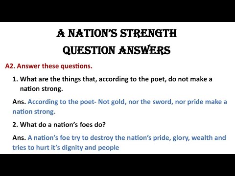 a nation's strength class 8th question answer of new image English ...
