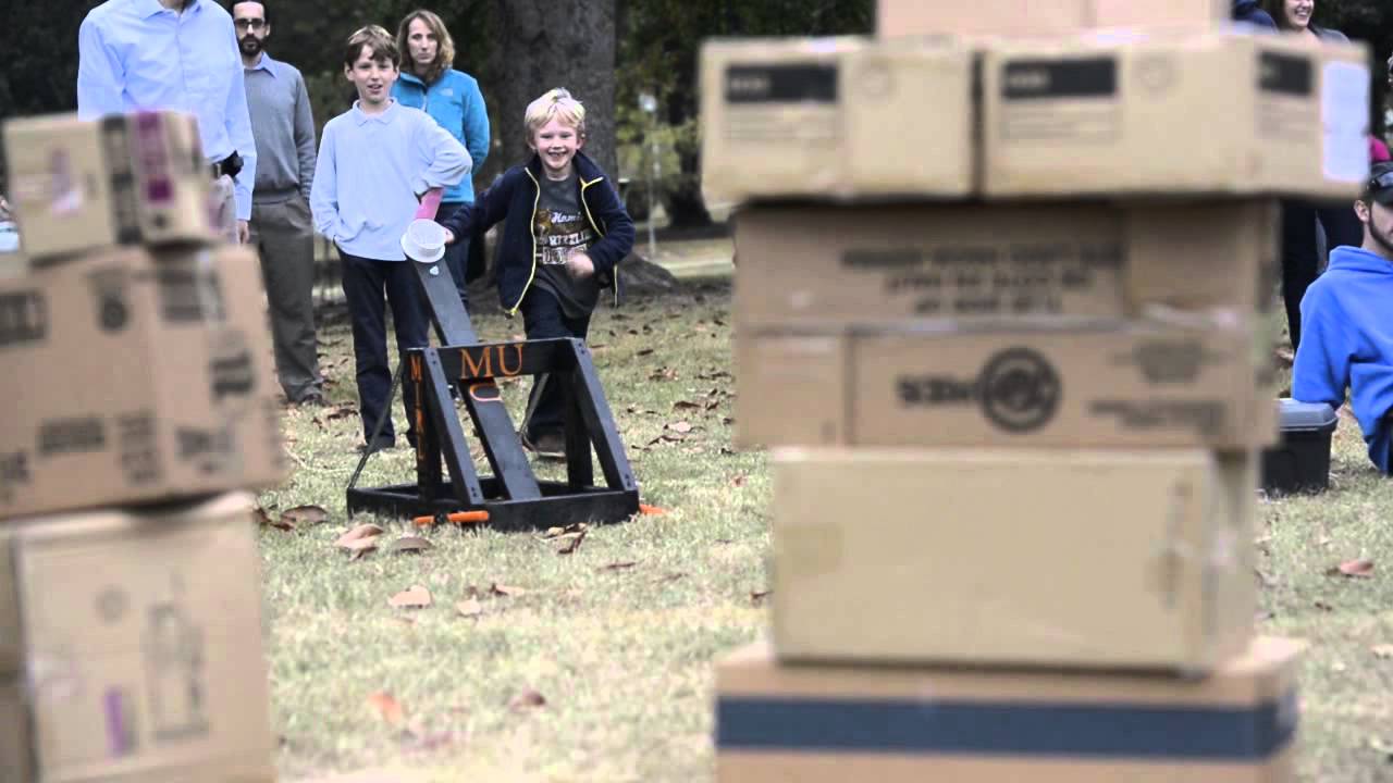 Potato Catapults in Tattnall Square - YouTube