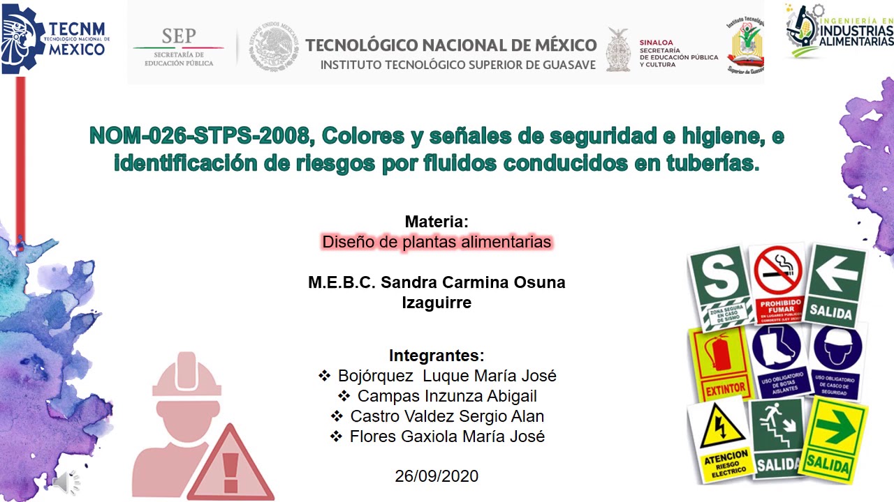 Generalidades de la NOM-026-STPS-2008 - YouTube