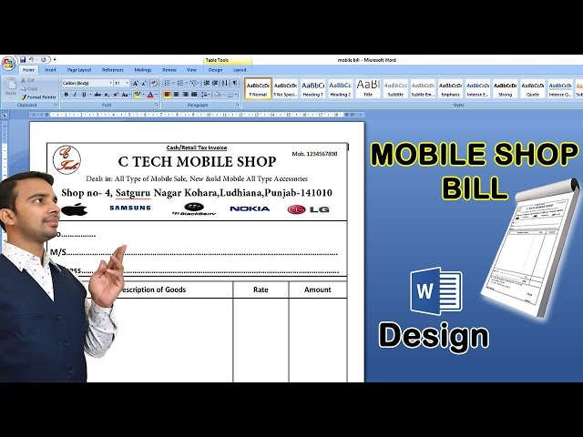 Effortless Invoicing: How to Create Professional Bills in Word for ...
