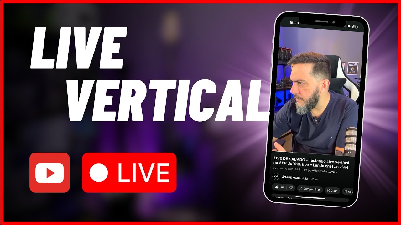 LIVE DE SÁBADO - Testando Live Vertical no APP do YouTube e Lendo chat ...