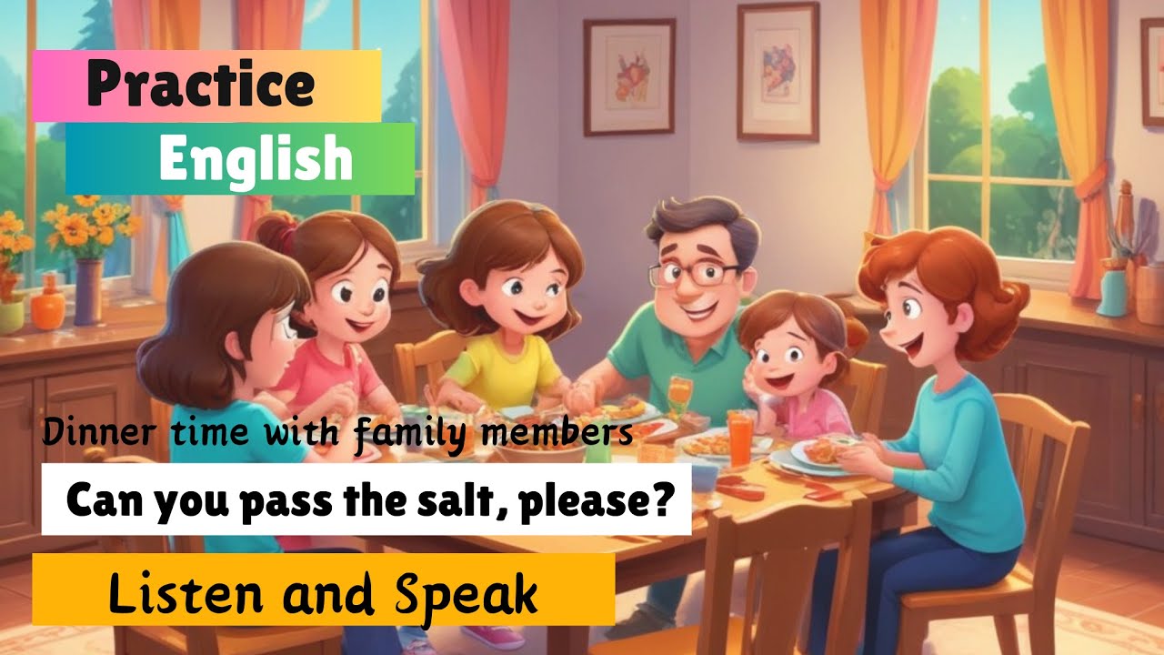 Dinner time with family members | Practice English #practiceenglish # ...
