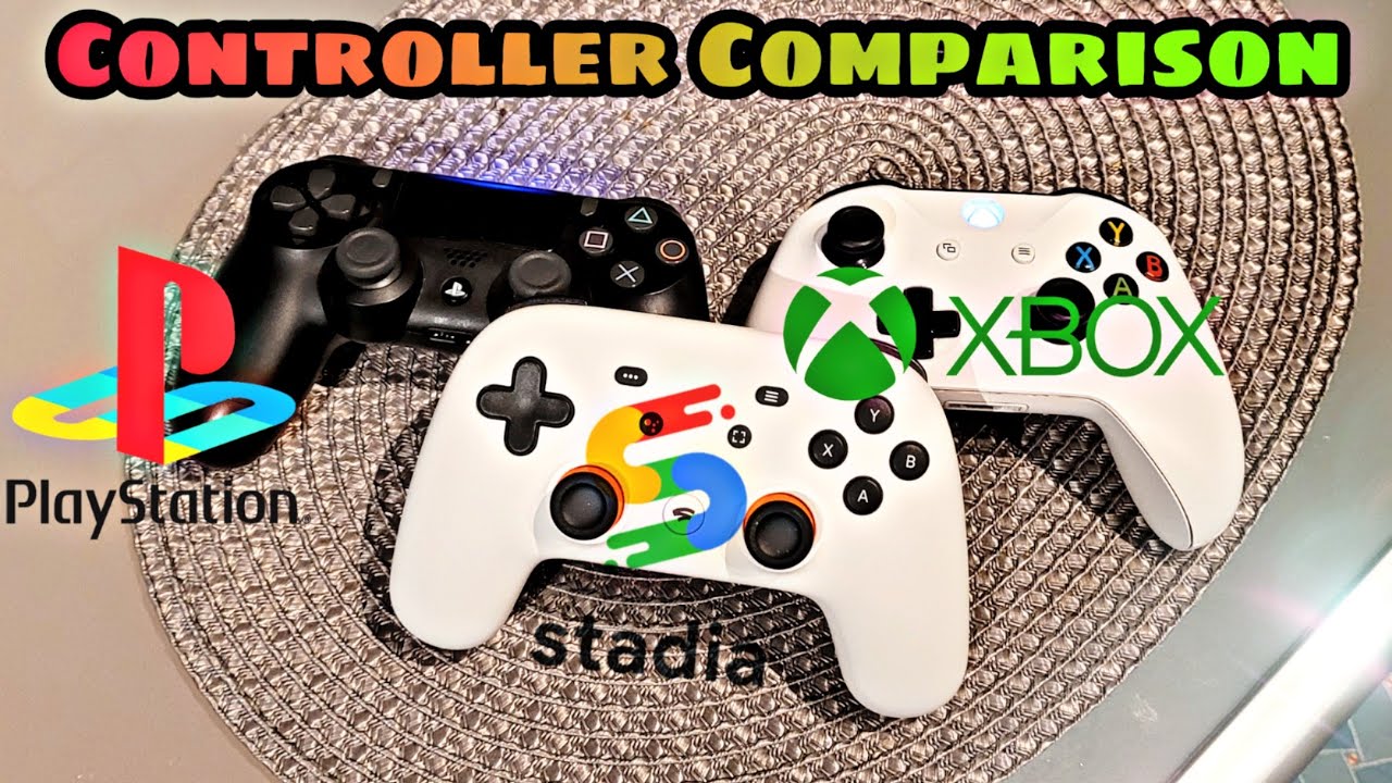 🎮 Controller Comparison: Stadia vs Xbox vs Playstation - YouTube