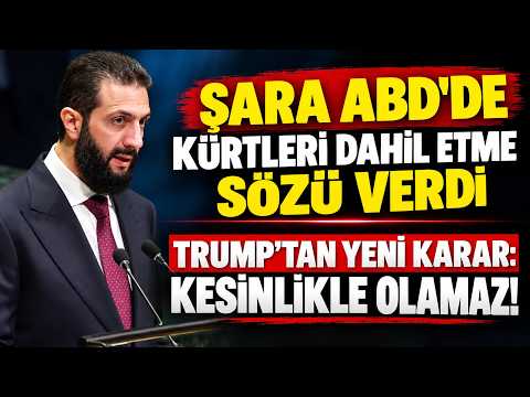Şara ABD'de Kürtleri Dahil Etme Sözü Verdi