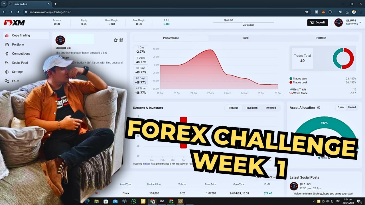 Pinoy Forex Trader FLIPS $20 To $1,000 Challenge PT.1 - YouTube