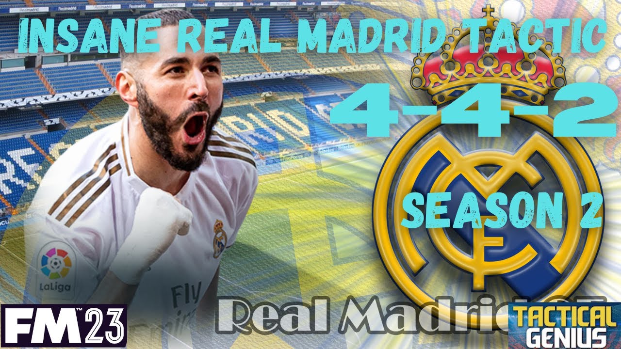 INSANE REAL MADRID 442 FM23 TACTIC SEASON 2 - 123 LEAGUE GOALS AND A ...