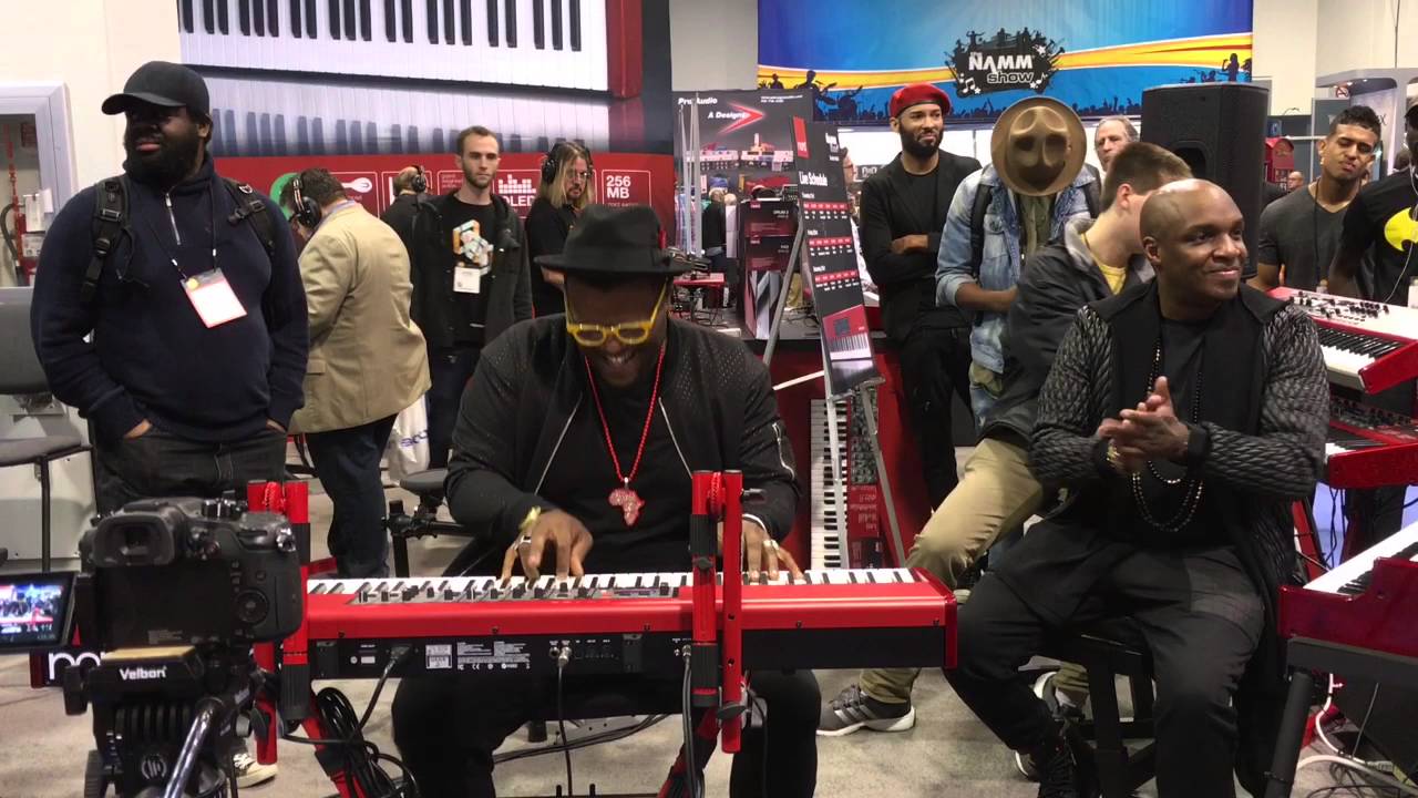 [NAMM 2016] Teddy Riley, Damon Thomas, and Brandon Coleman with Nord ...