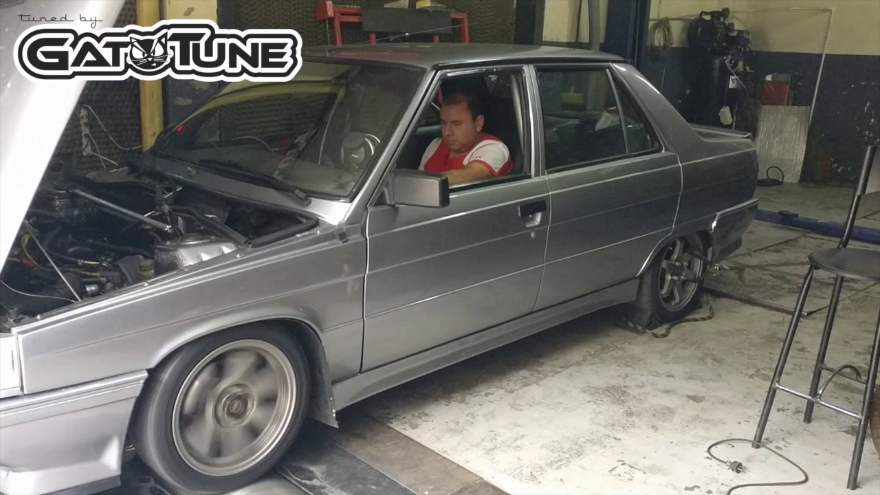 Renault 9 1.4 8v TURBO dyno - YouTube