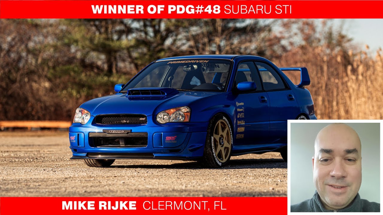 PrimeDriven Giveaway #48 Subaru STI Winner! - YouTube