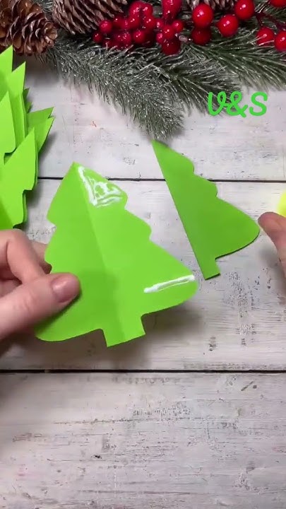 поробка 3d з паперу Ялинка своїмируками Diy Diycrafts