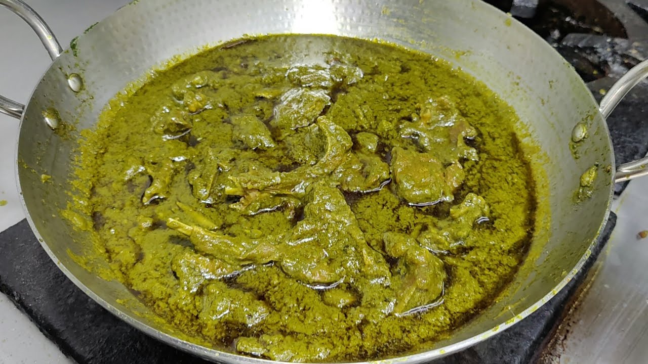 Restaurant Style Saag Meat Recipe | साग मीट रेसिपी | Palak Mutton ...