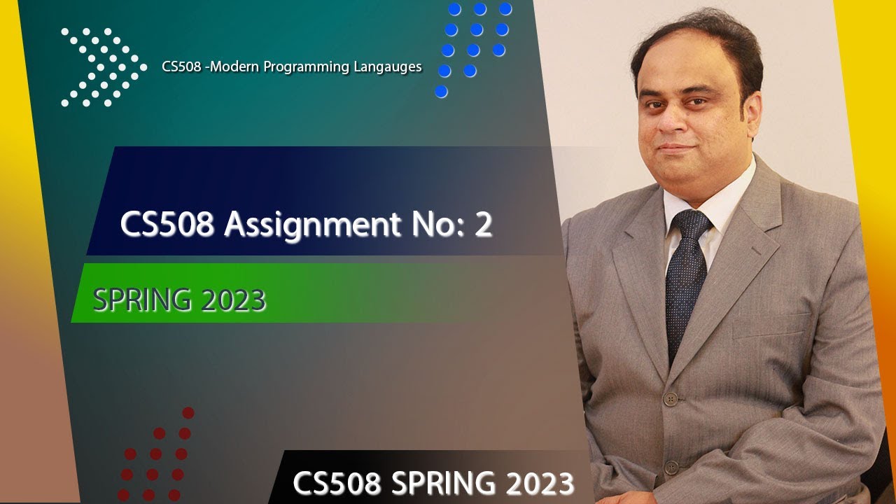 Cs508 Assignment 2 Spring2023 100 Correction Solution Youtube 1374