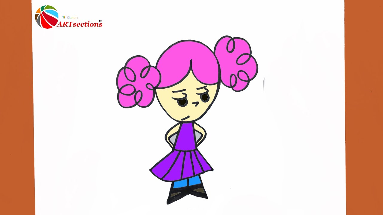 HOW TO DRAW A CUTIE 🥰 STICK GIRL - #easydrawing - YouTube